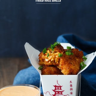 Sriracha Bacon Fried Rice Balls - Shared Appetite