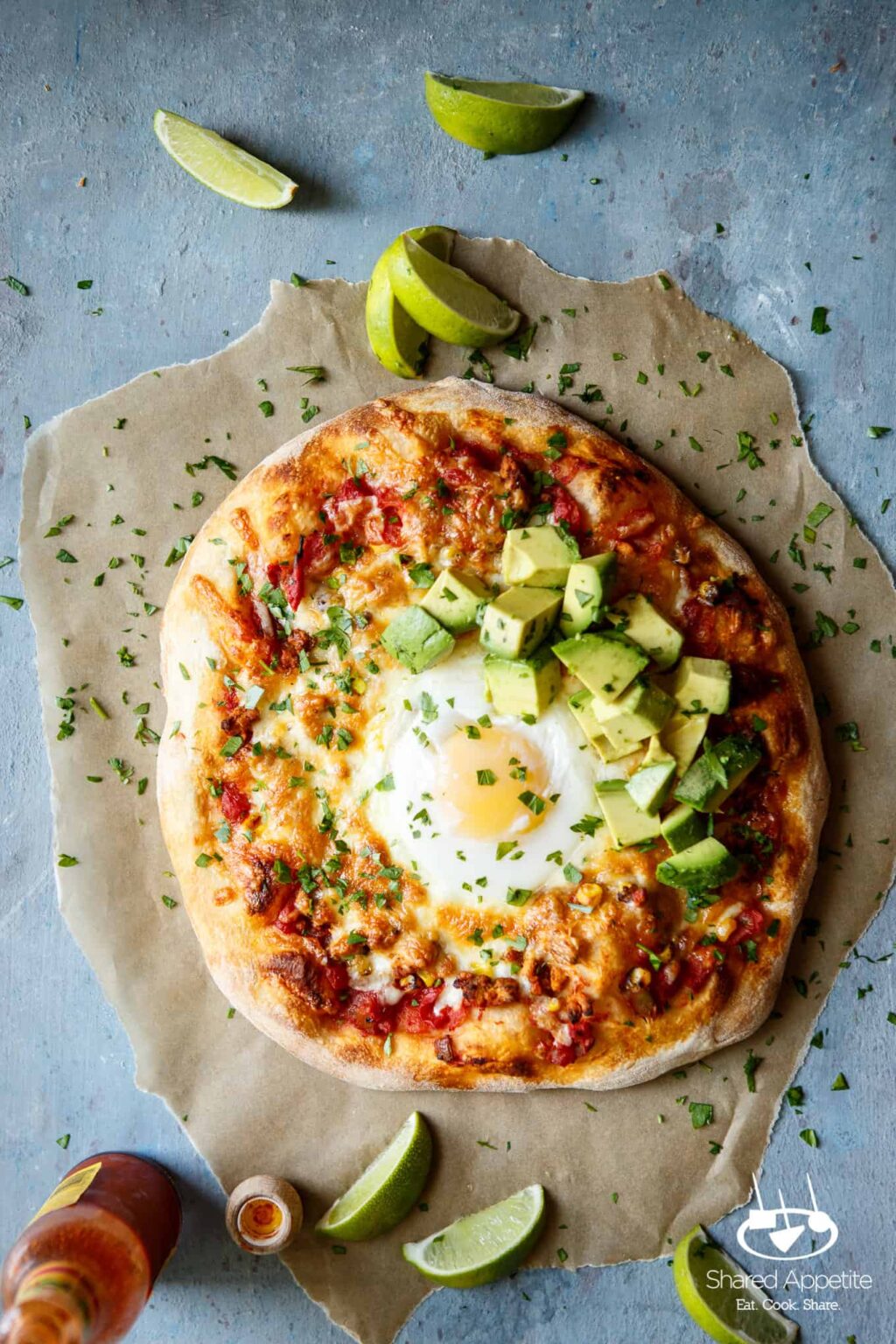 Huevos Rancheros Pizza with Turkey Chorizo